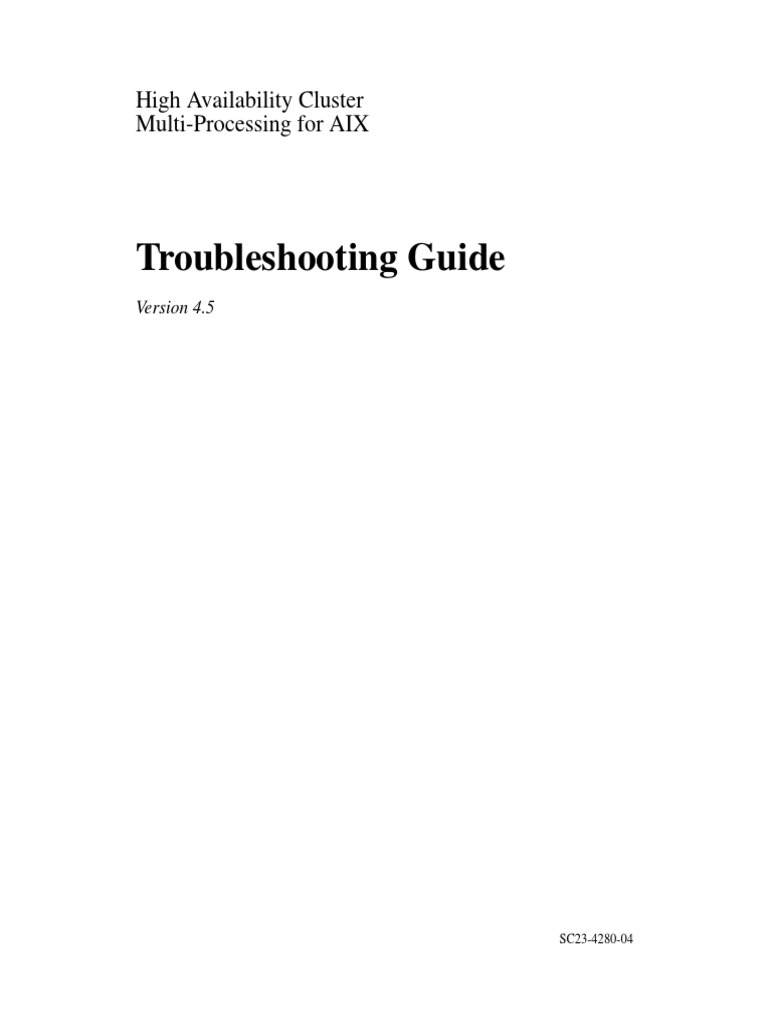 Troubleshooting Guide: High Availability Cluster Multi-Processing For AIX | Descargar gratis PDF ...