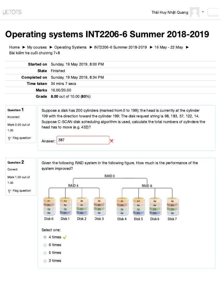 Operating Systems INT2206-6 Summer 2018-2019: Uetots | PDF | Pointer (Computer Programming ...