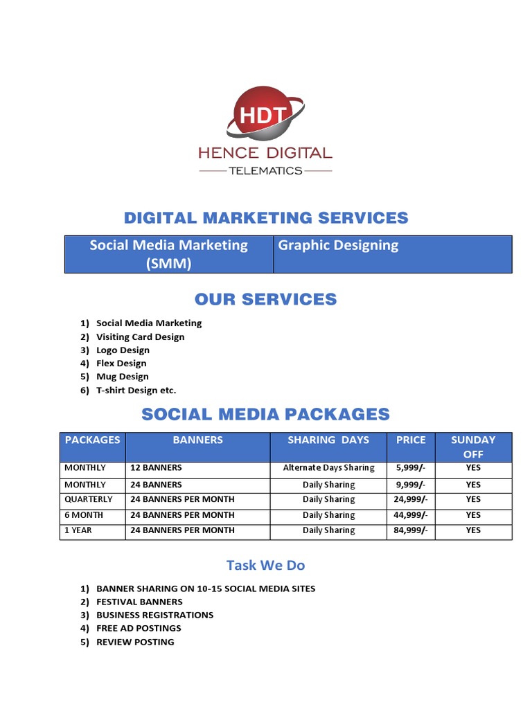 Digital Marketing Quotation For India | PDF | Popular Culture & Media ...
