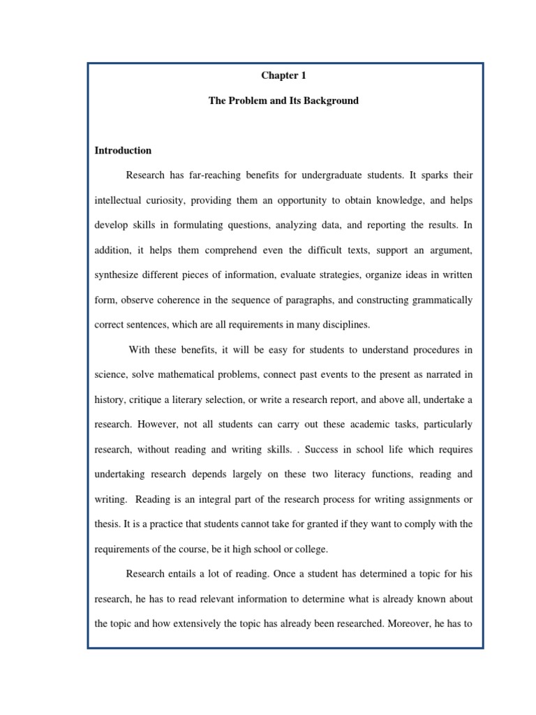 THESIS 1 To 4 Sample Format | PDF | Reading Comprehension | English As ...