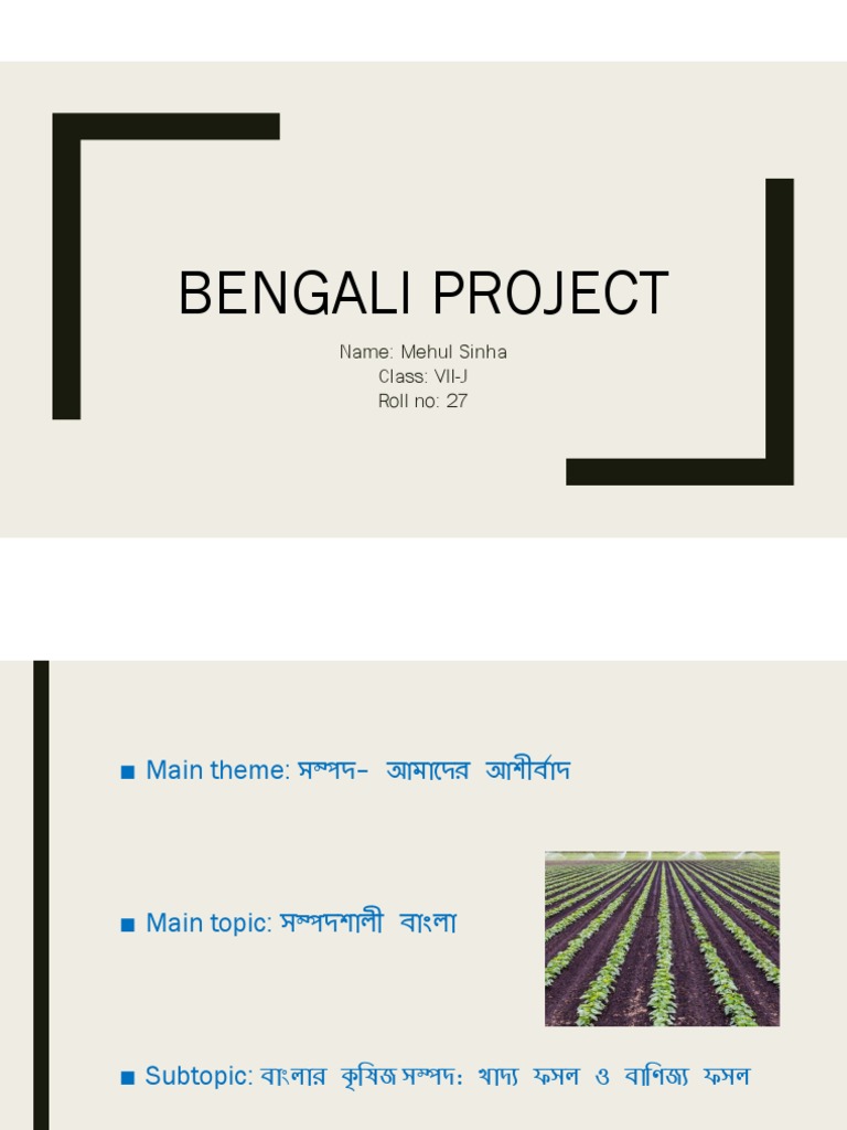 Bengali Project | PDF