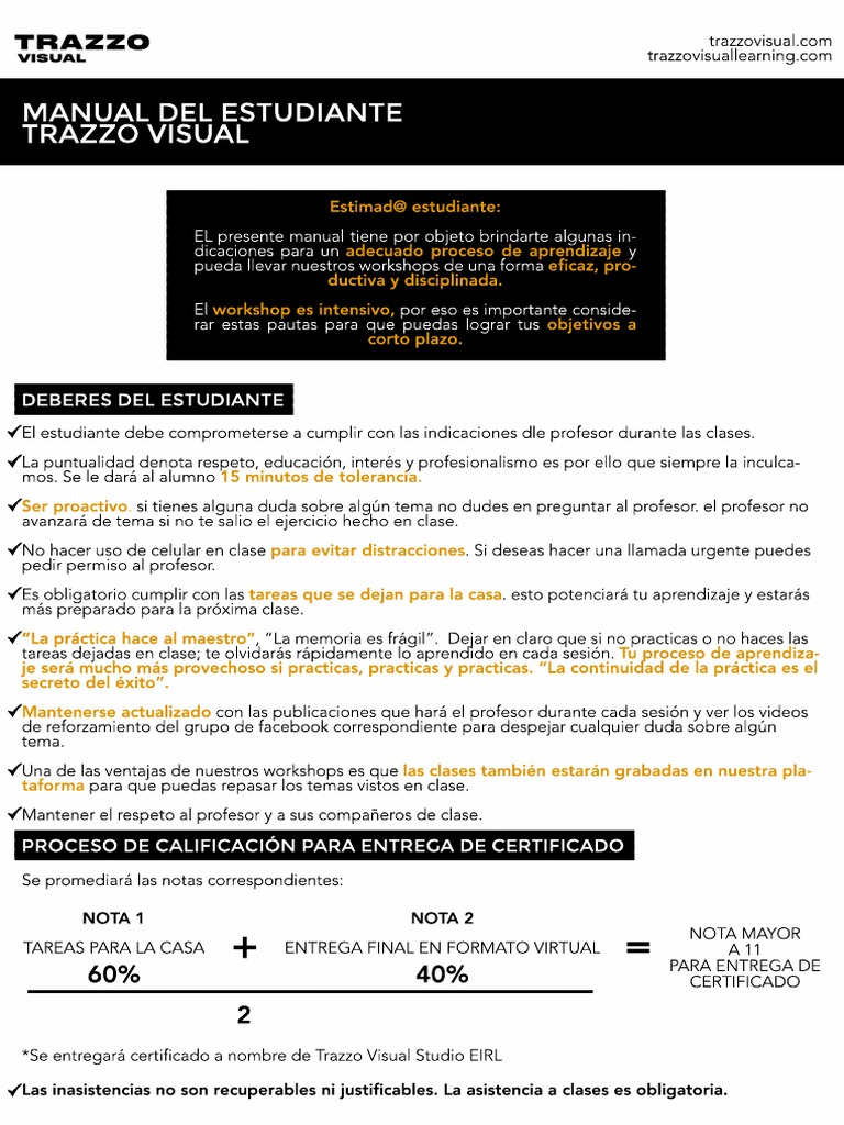 Manual Del Estudiante Trazzo Visual 2022 | PDF