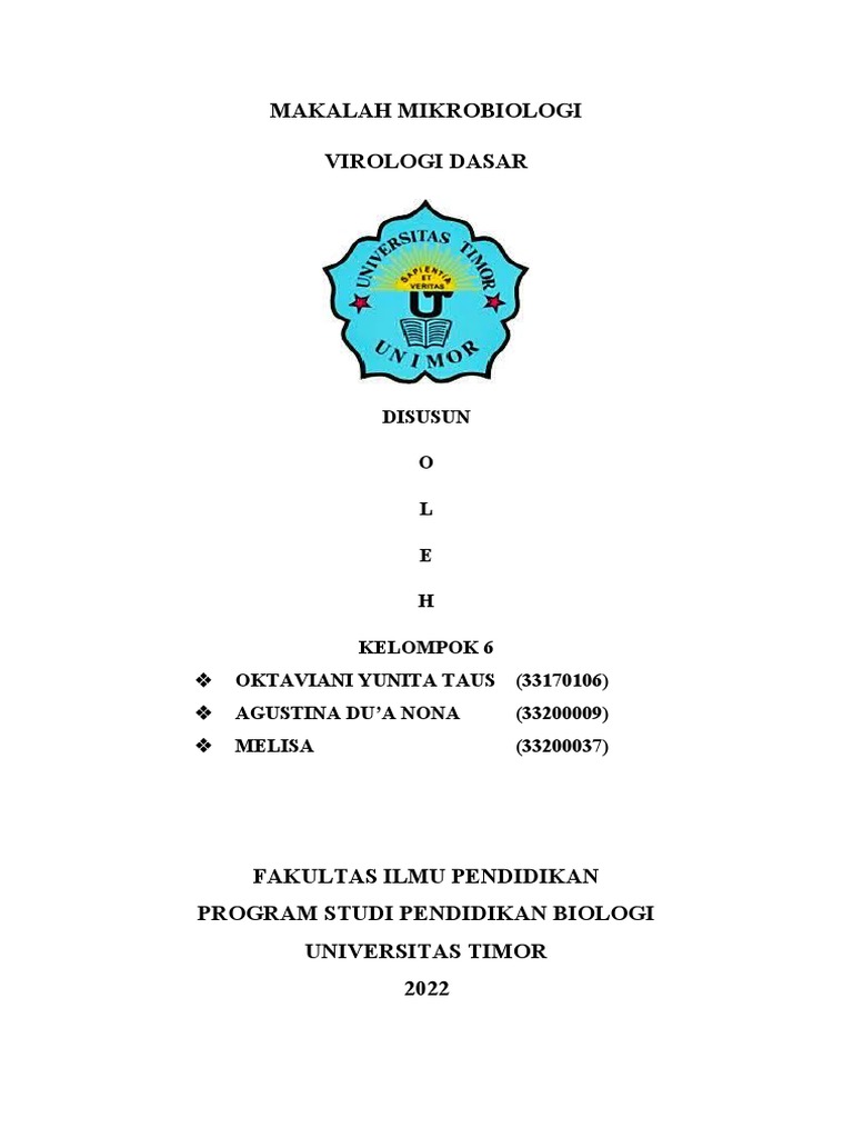 Dasar-Dasar Virologi dan Virus | PDF
