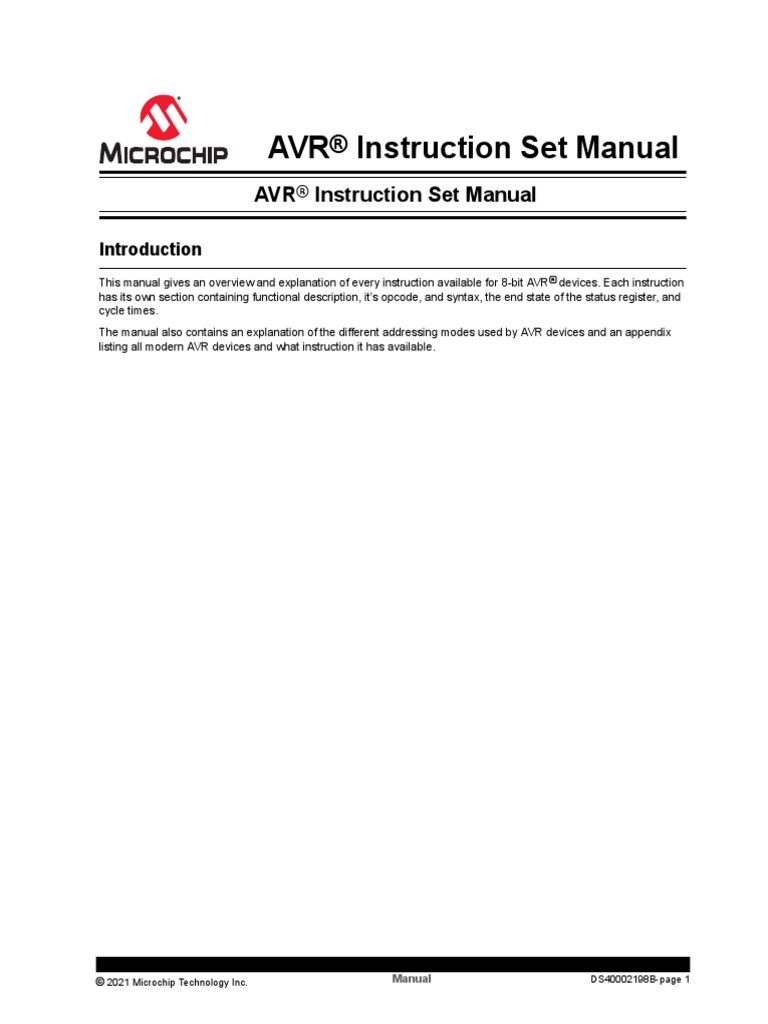 ATmega328P - Instruction Set Manual | PDF | Central Processing Unit ...