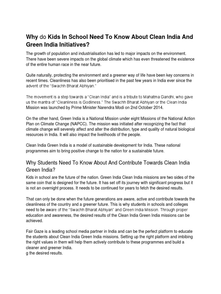 Clean India | PDF | Social Science