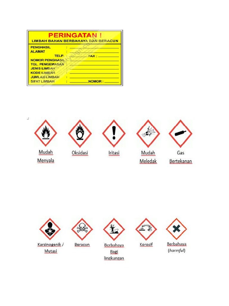 Label Limbah B3 | PDF