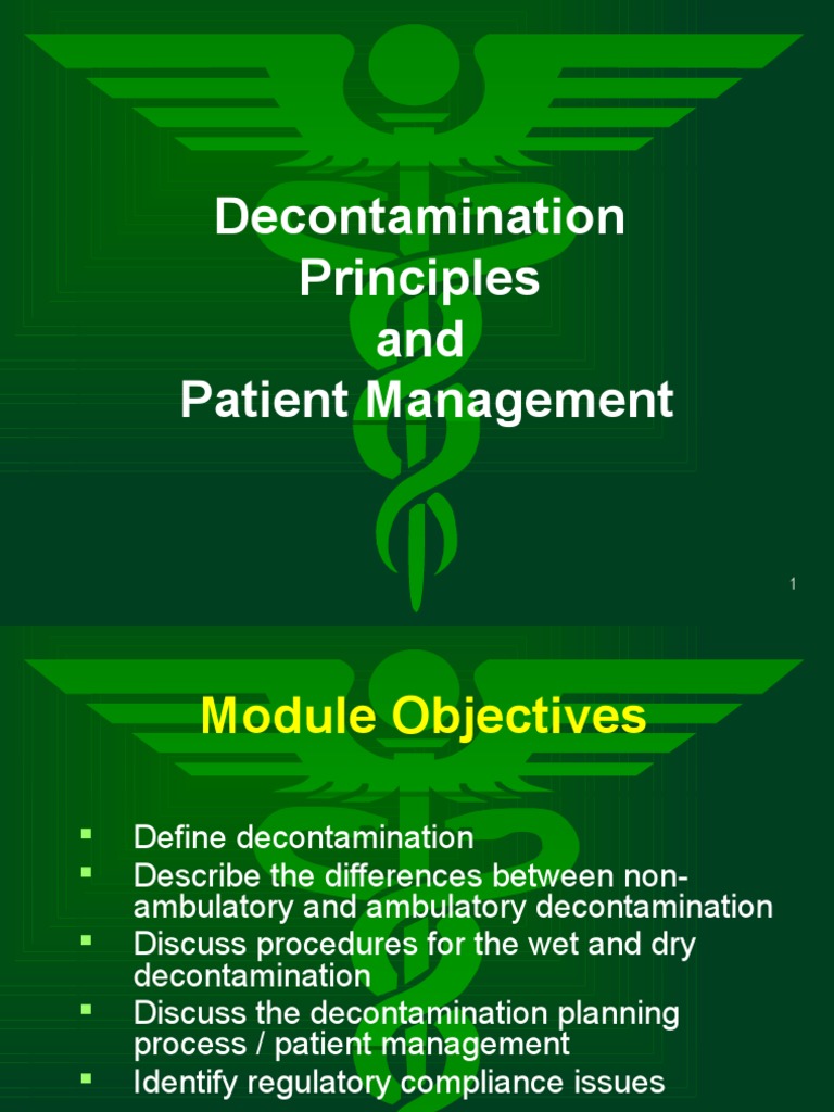 Decontamination Principles and Patient Management | PDF | Personal ...