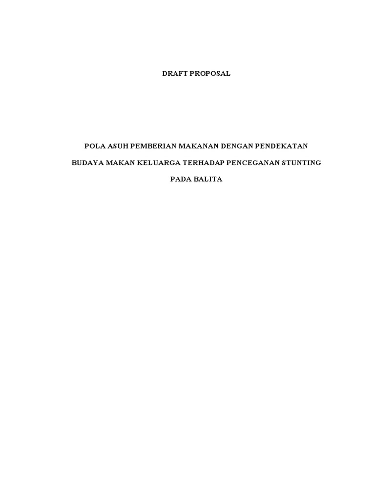 Draf Proposal | PDF | Self-Improvement | Lifestyle