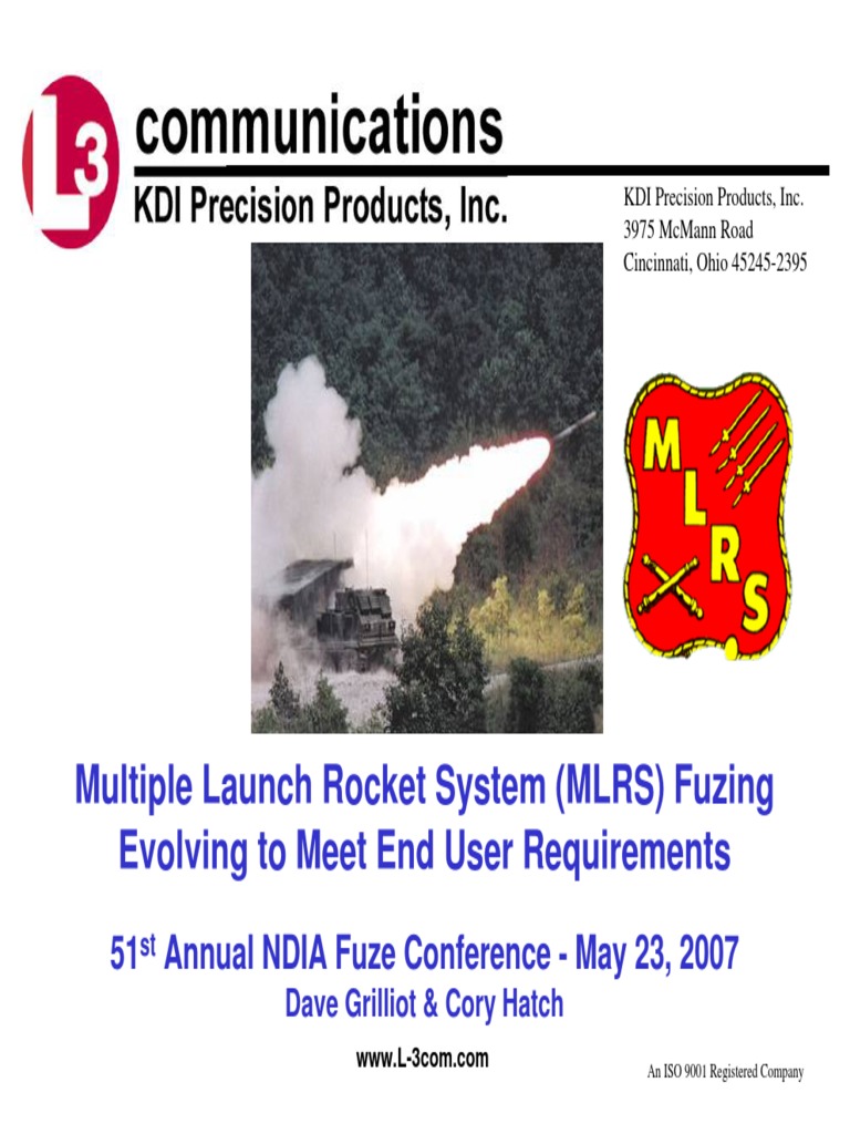 Multiple Launch Rocket System (MLRS) Fuzing | PDF | Military Technology ...
