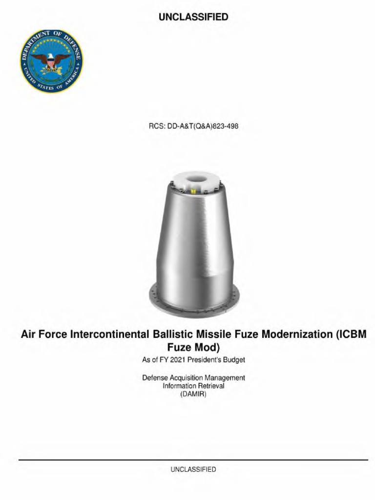 Air Force Intercontinental Ballistic Missile Fuze Modernization | PDF ...