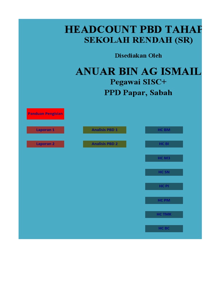 Headcount PBD Tahap 2 Sekolah Rendah SR 2021 50 Calon Versi 2 | PDF