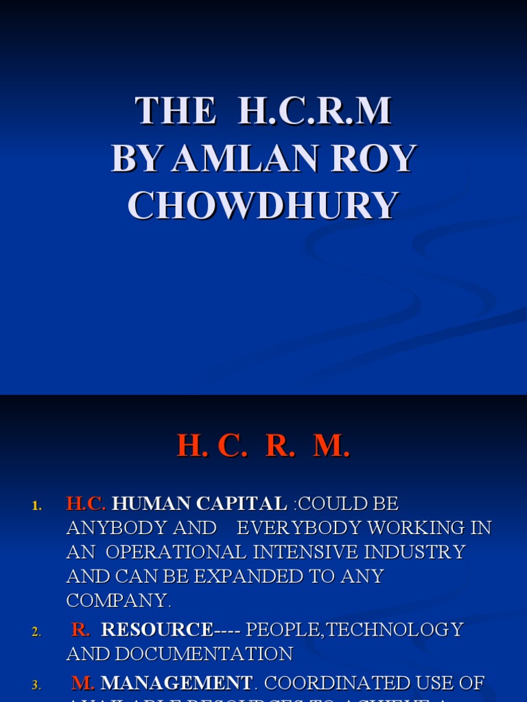 Human Capital Resource Management | PDF | Business | Psychological ...