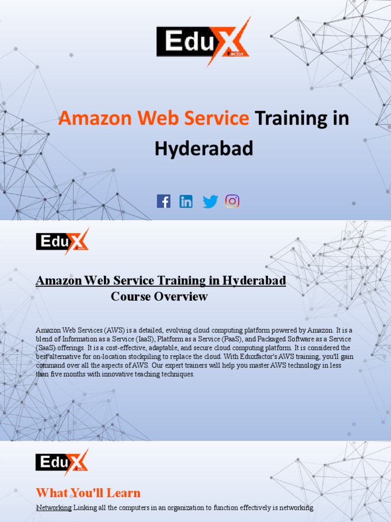 Amazon Web Service Training in Hyd | PDF | Amazon Web Services | Cloud ...