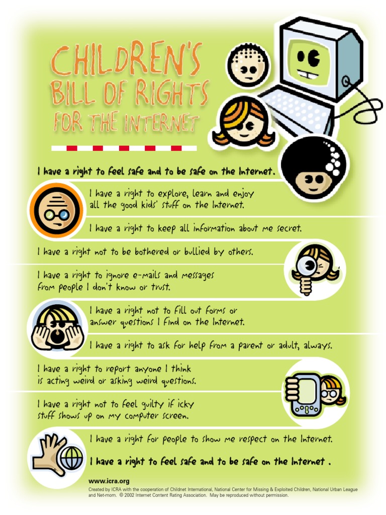 Childrens Bill of Rights For The Intermet | PDF
