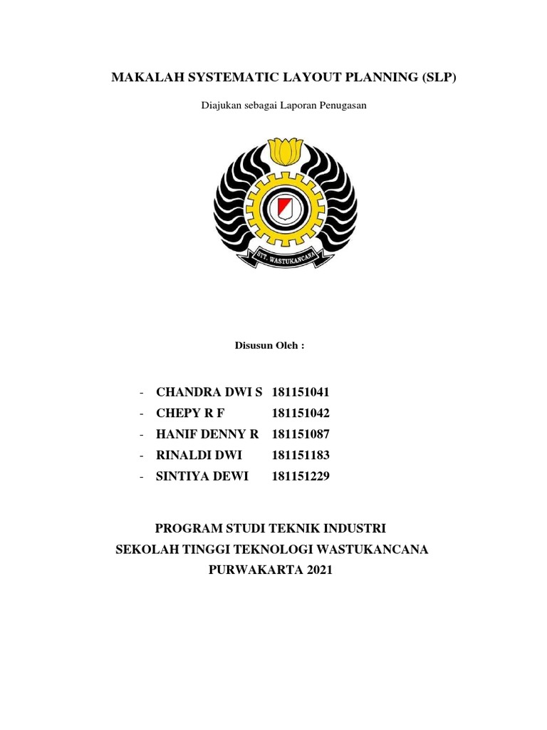 Makalah Systematic Layout Planning (SLP) : Diajukan Sebagai Laporan Penugasan | PDF | Komputer