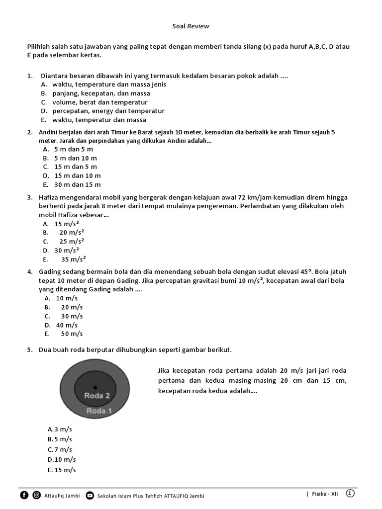 Soal Review Fisika - XII | PDF