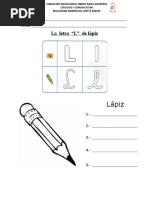 Actividades Letra L | PDF
