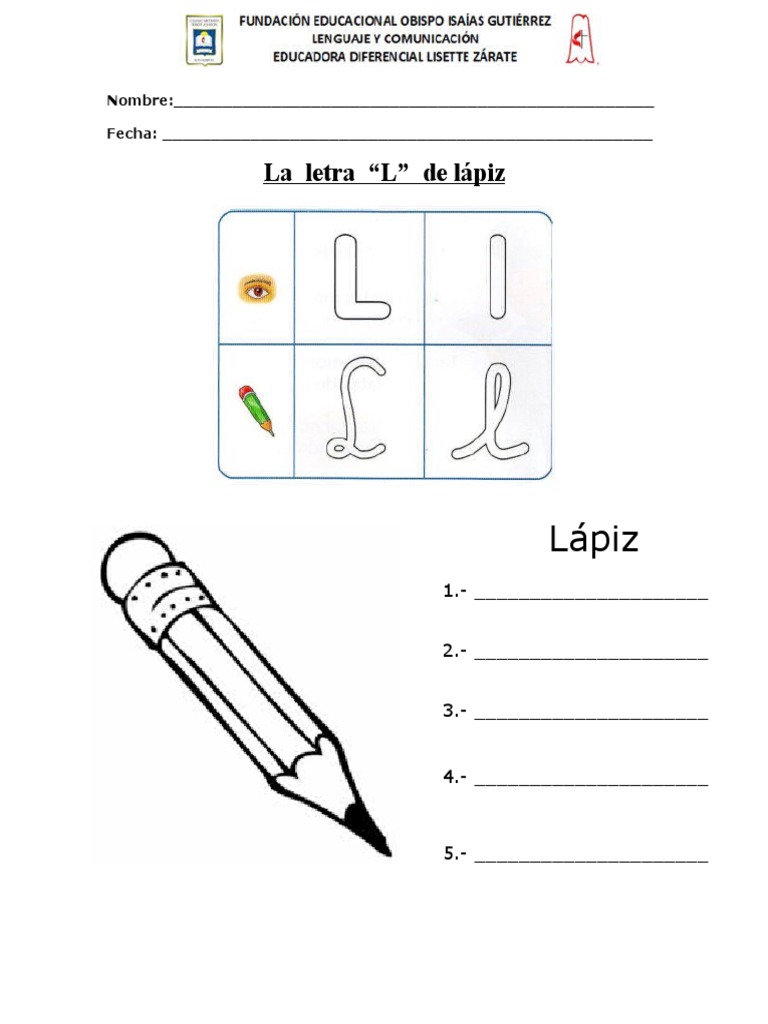 Secuencia de Actividades Letra L | PDF