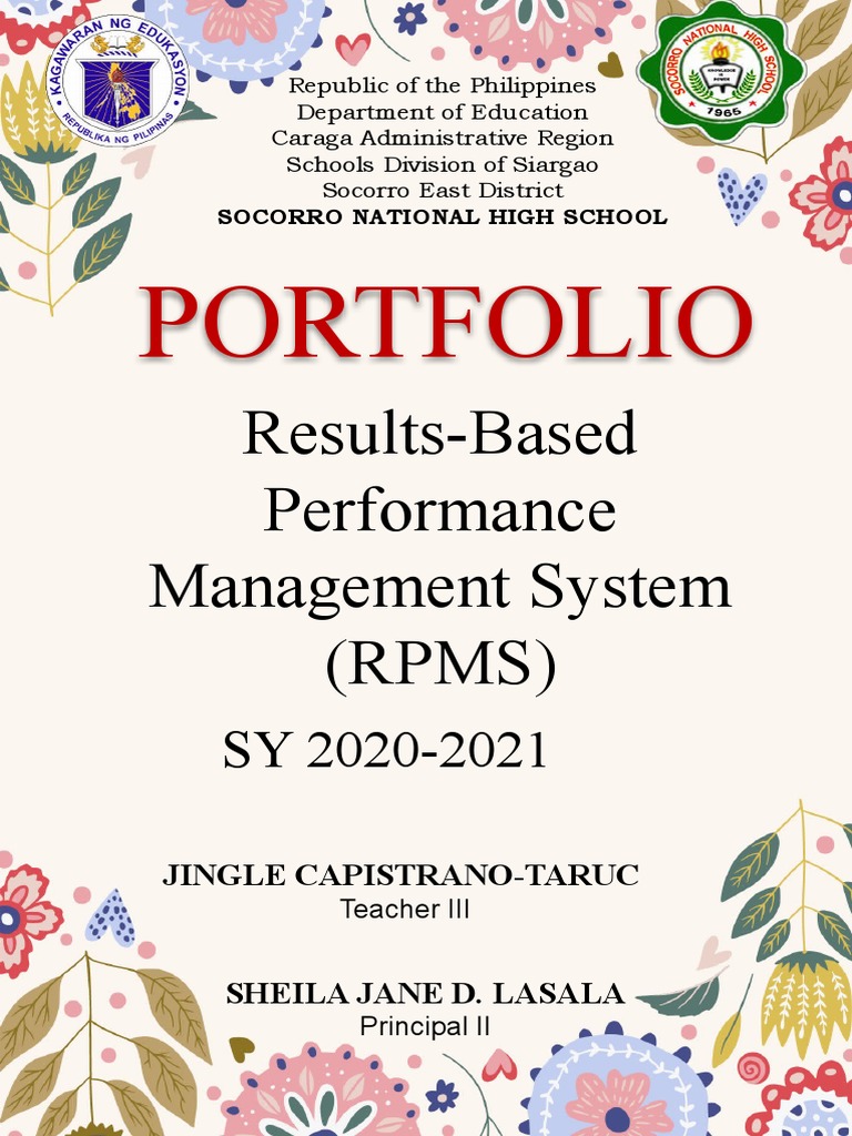 Portfolio: Results-Based Performance Management System (RPMS) | PDF | Lesson Plan | Learning