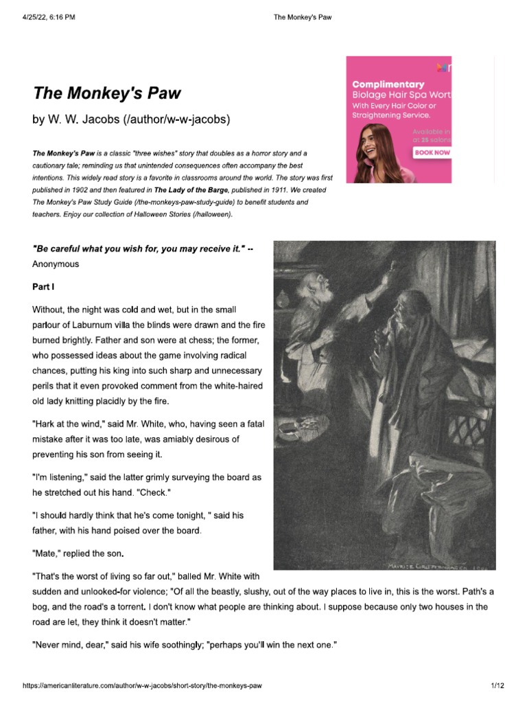 The Monkey - S Paw | PDF