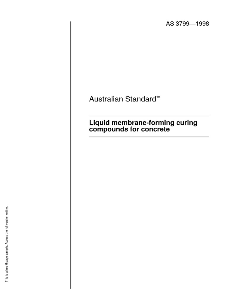 Australian Standard: Liquid Membrane-Forming Curing Compounds For ...