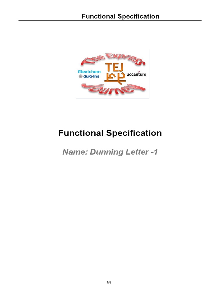 FS - FI F 013 Dunning Letter 1 | Download Free PDF | Specification ...