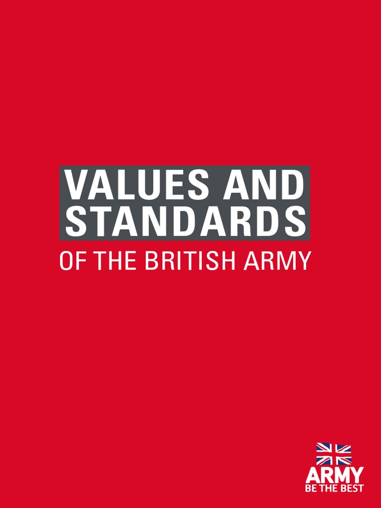 Values and Standards: of The British Army | PDF | Value (Ethics ...