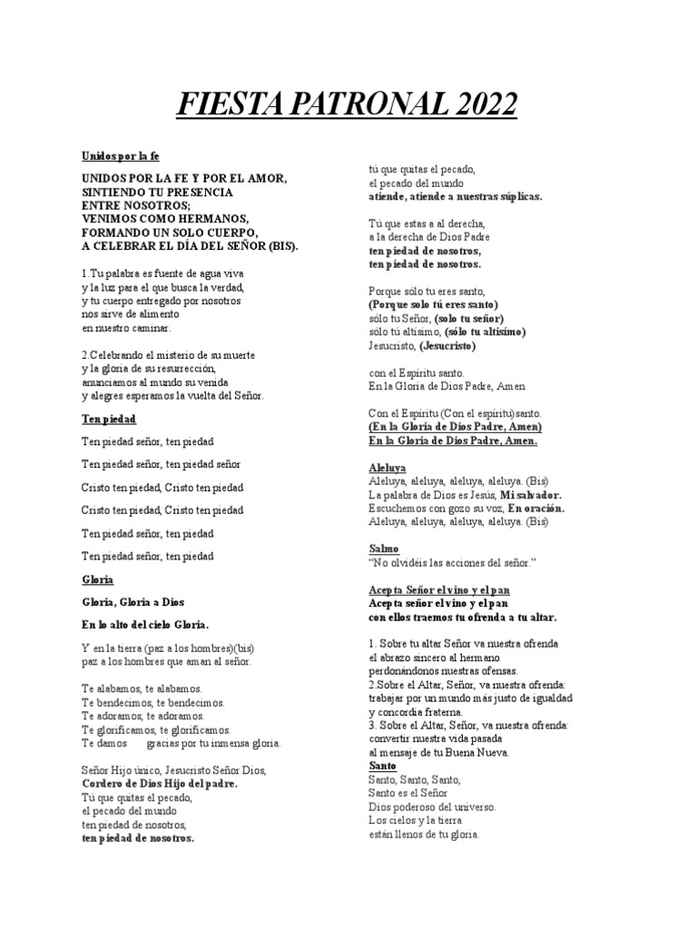 Fiesta Patronal 2022 | PDF | eucaristía | Jesús