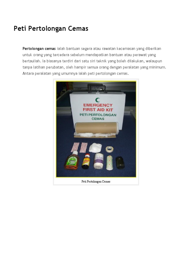 Peti Pertolongan Cemas | PDF