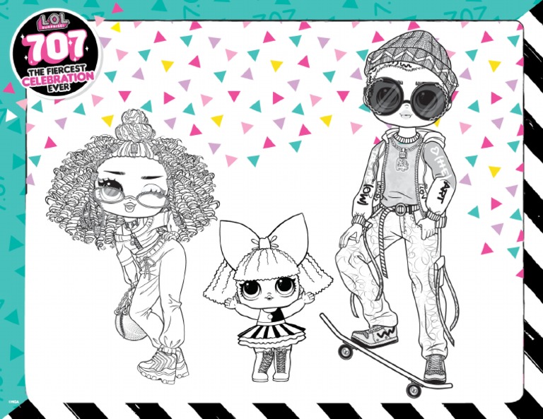 Lol Surprise 707 Coloring Sheet 1 | PDF
