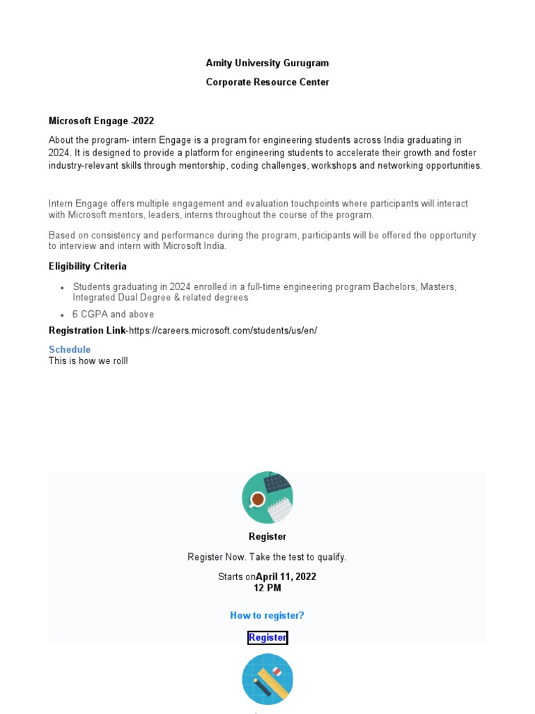 Microsoft Engage -2022 Program for Engineering Students | PDF ...