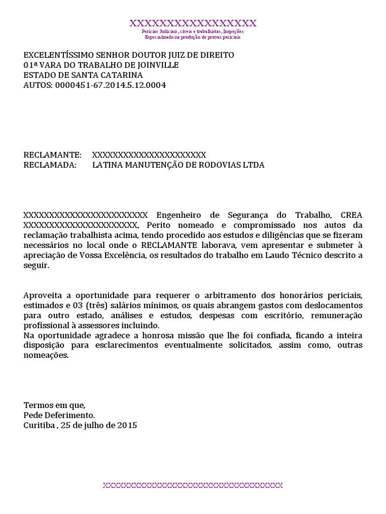 Laudo Pericial Modelo Iii | PDF