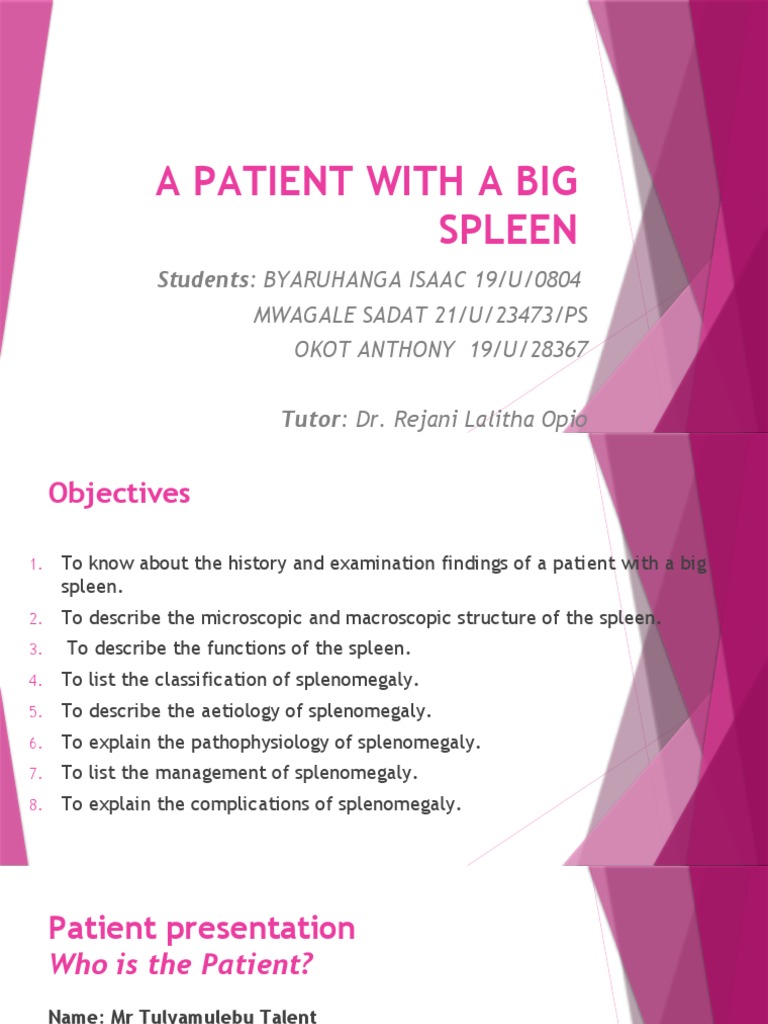 An Examination of a Patient Presenting with Splenomegaly | PDF | Spleen ...