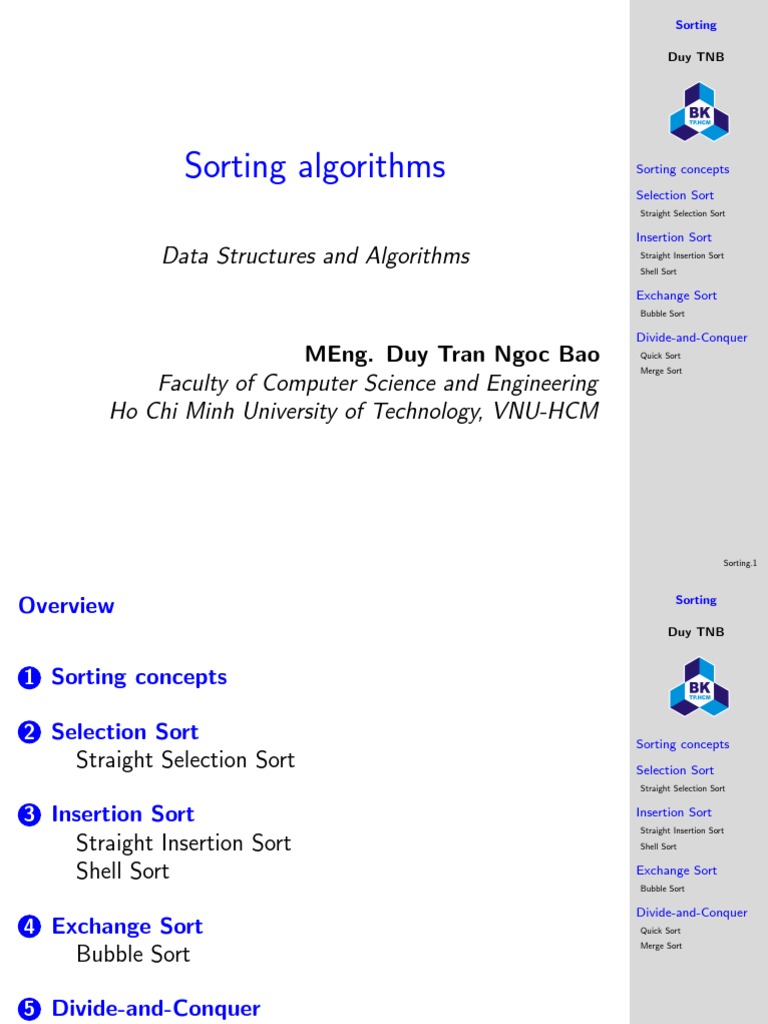 Sorting Algorithms: Data Structures and Algorithms | PDF | Arithmetic | Discrete Mathematics