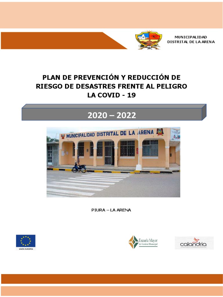 Plan de Prevencion y Reduccion de Riesgo de Desastres Frente Al Peligro Del Covid 19 Distrito de ...