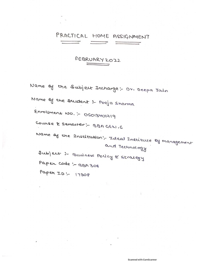 BPSM Assignment (Pooja Sharma) | PDF