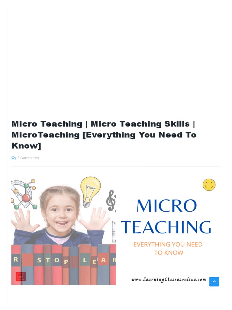 Micro Teaching Skills - Everything You Need To Know | Download Free PDF ...