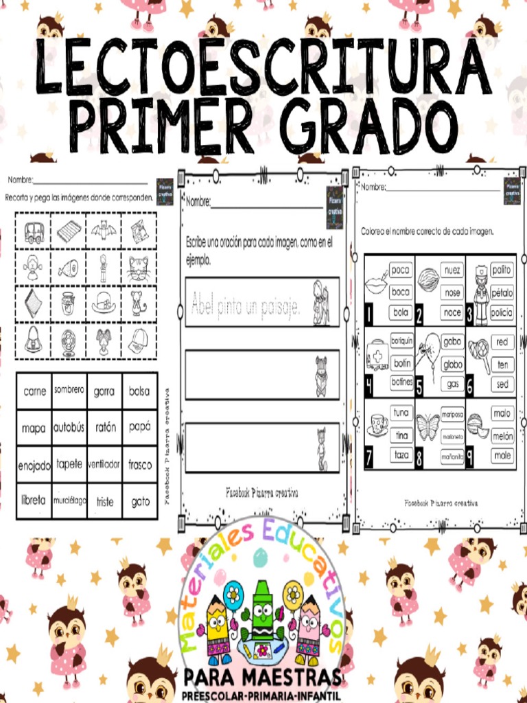 Cuaderno de Lectoescritura para Primer Grado Recopilado Por Materiales Educativos para Maestras ...