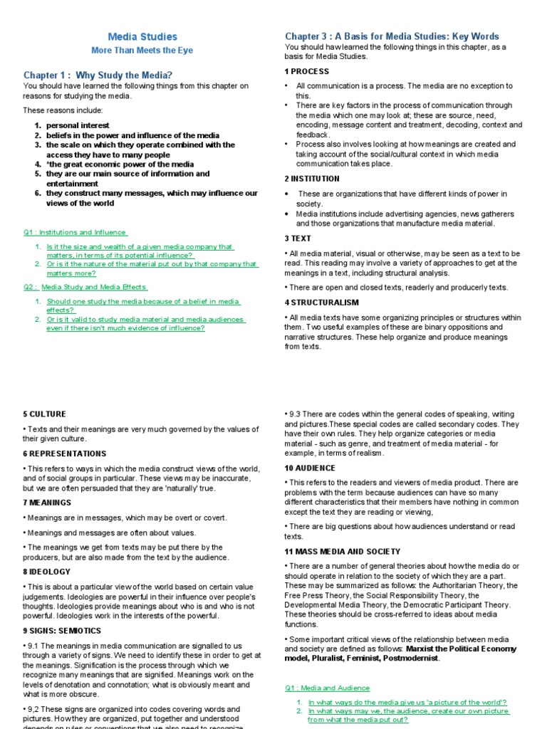 Understanding Media Influence and Power | PDF
