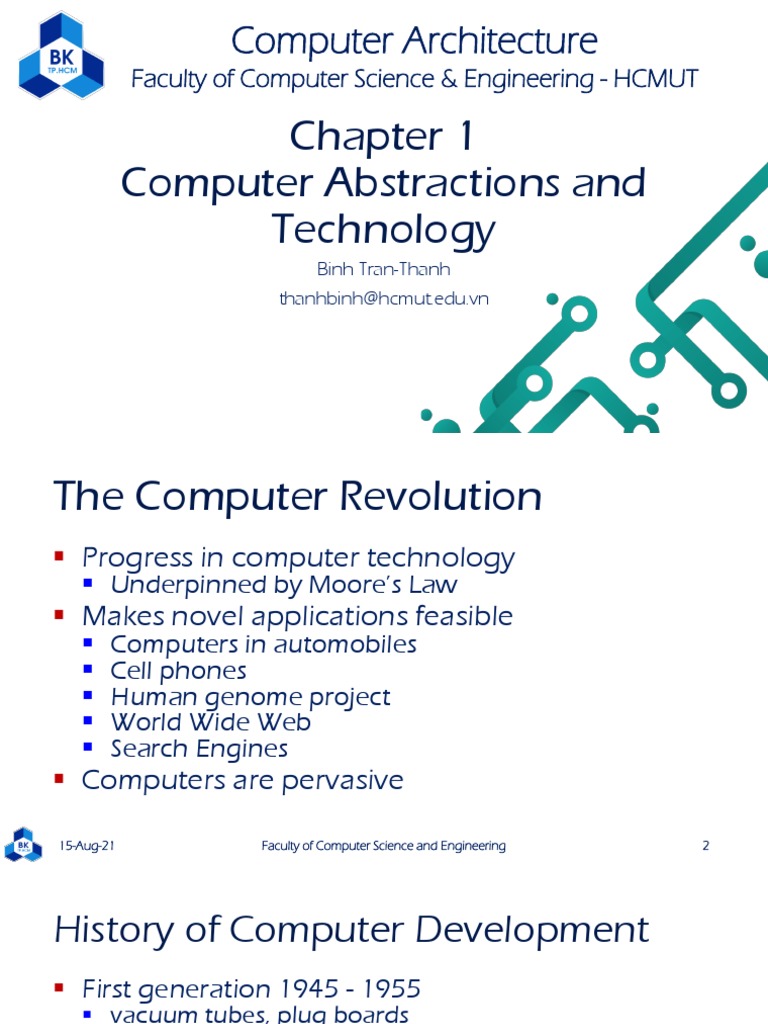 Computer Abstractions and Technology | PDF | Central Processing Unit | Integrated Circuit