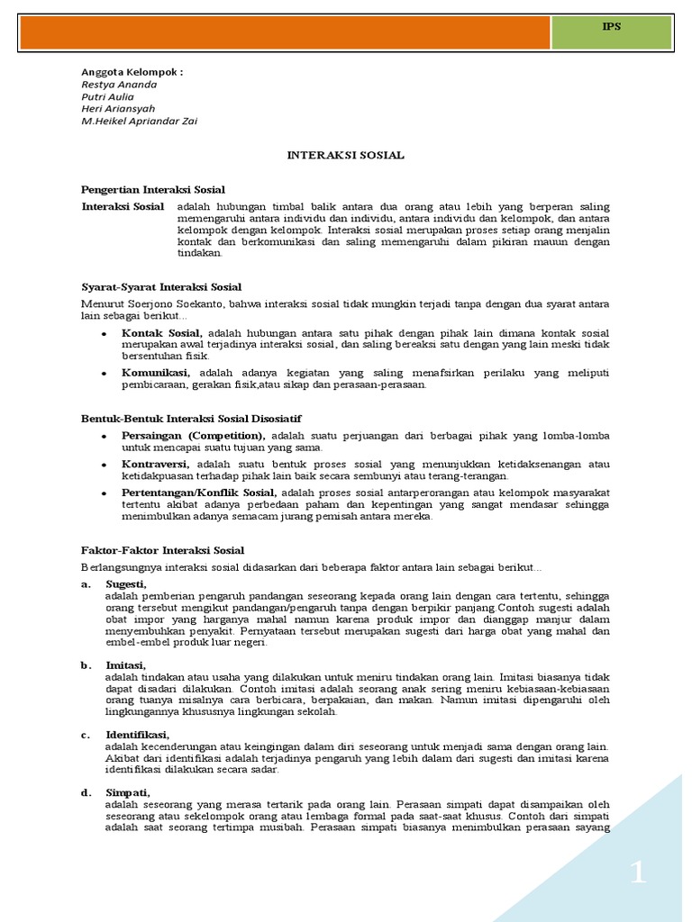 Interaksi Sosial | PDF | Pengembangan Diri | Kesehatan Holistik