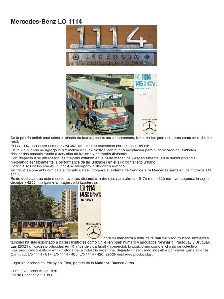 Mercedes Benz LO 1114 - 48 | PDF | Transmisión (Mecánica) | Eje