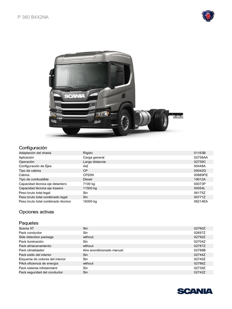 Scania P360 B4x2 NA | PDF | Eje | Airbag