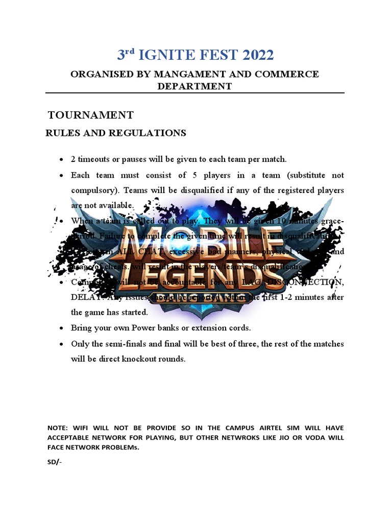 MLBB Rules and Regu.. | PDF