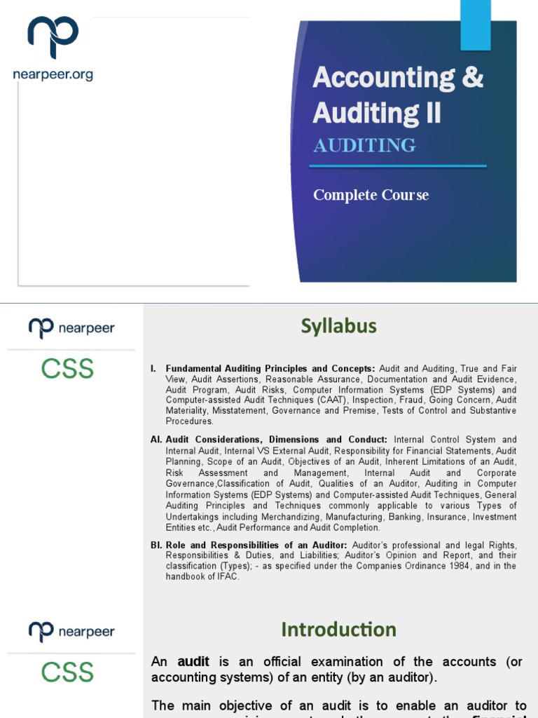 Auditing Essentials for Professionals | PDF | Financial Audit | Internal Control