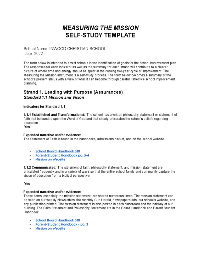 Strand 1 - 2022 | PDF | Curriculum | Audit