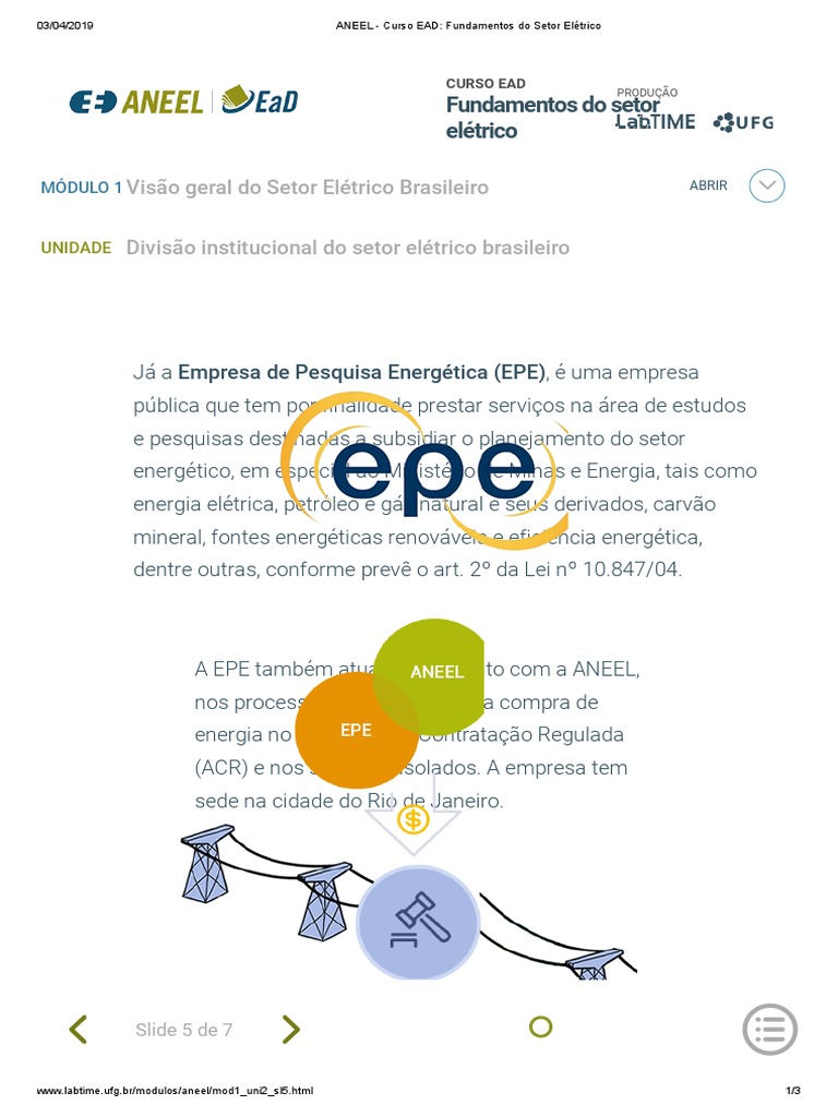 ANEEL - Curso EAD_ Fundamentos do Setor Elétrico-m2a5 | PDF | Setor de ...