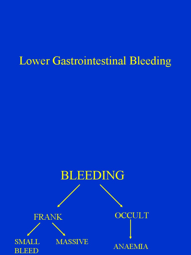 Lower Gastrointestinal Bleeding Pdf