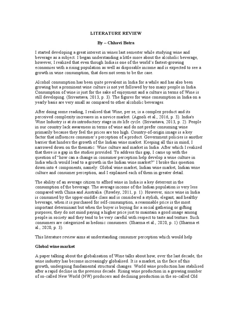 Lit Rev | PDF | Wine | Consumption (Economics)