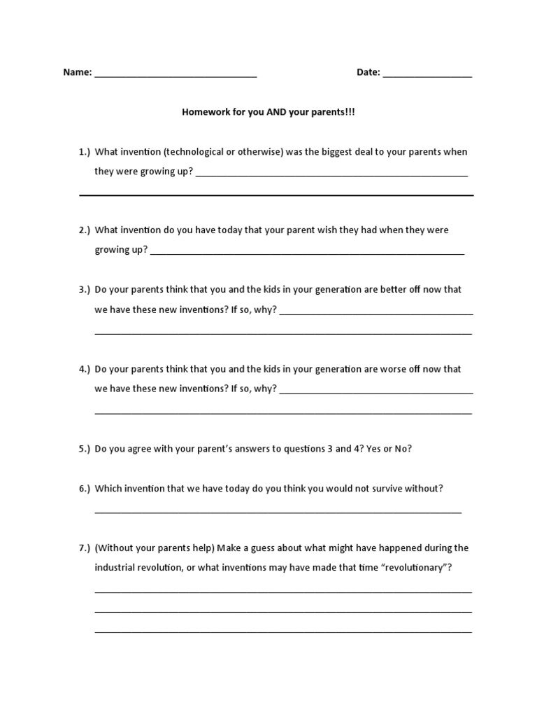 Industrial Revolution Homework | PDF